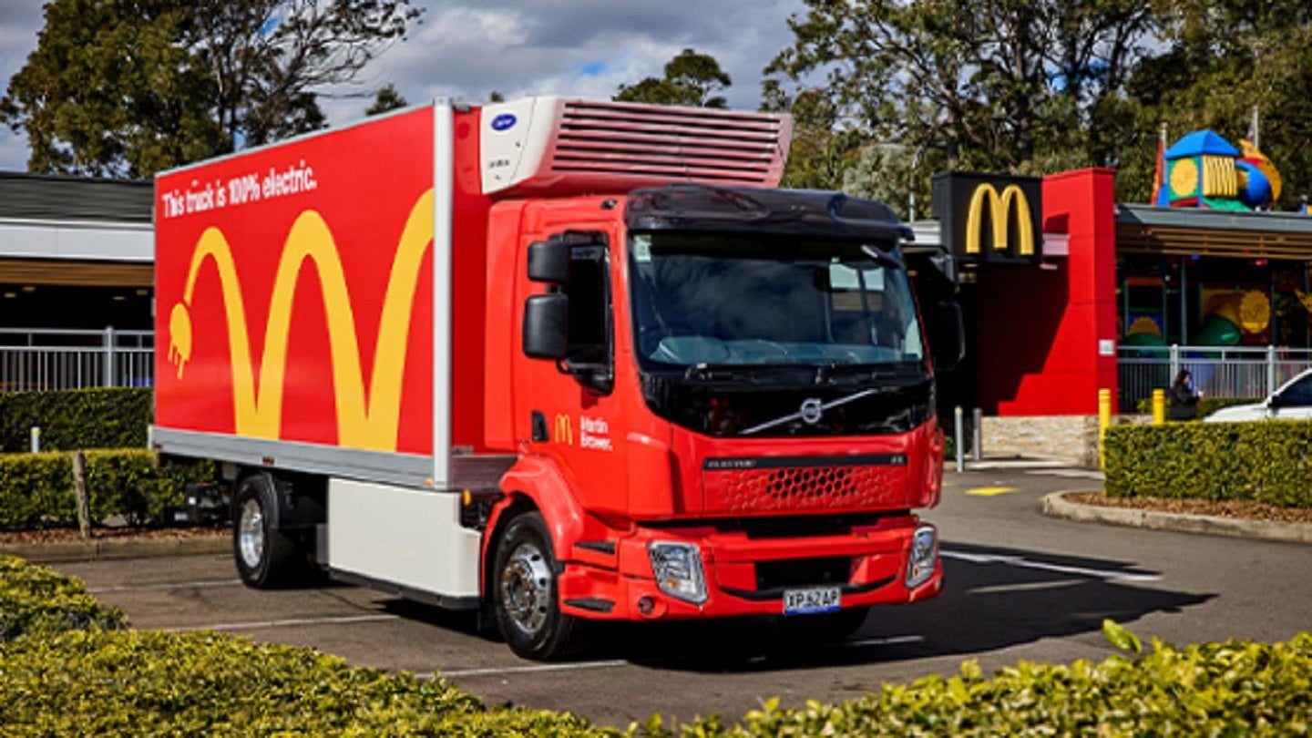 McDonald's debuts electric delivery truck in Australia