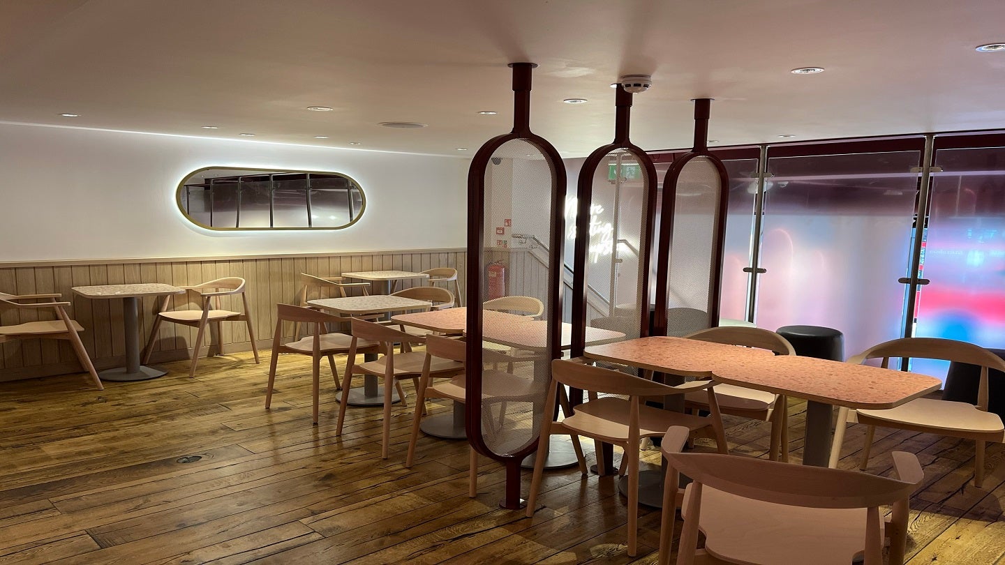 Costa Coffee re-opens upgraded store in New Oxford Street in London, UK