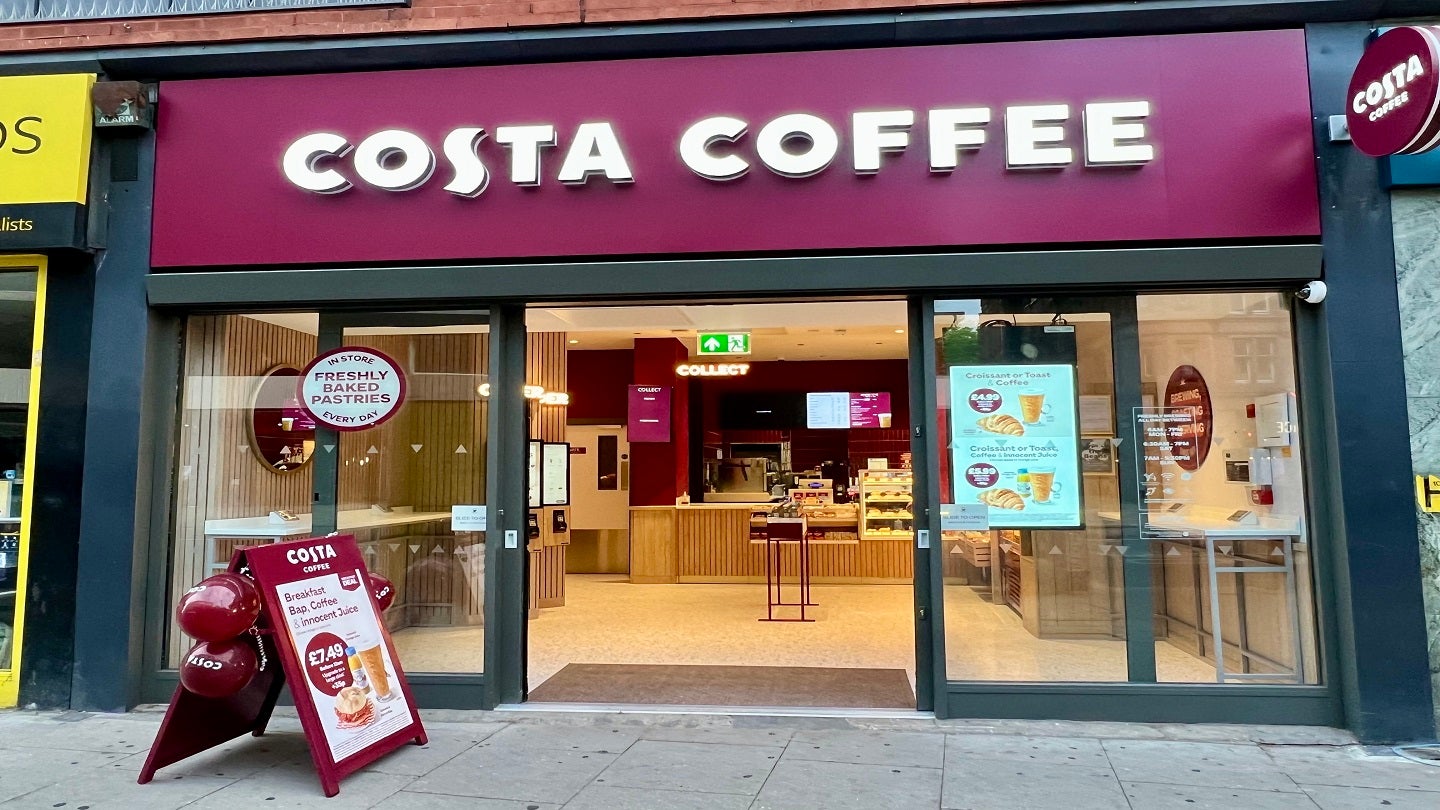 Costa Coffee opens new takeaway store in Holborn, London, UK